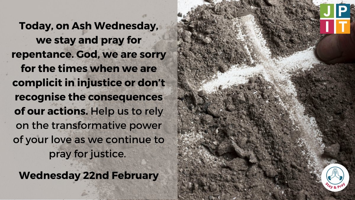 JPIT on Twitter: "Today, on Ash Wednesday, we #StayandPray for ...