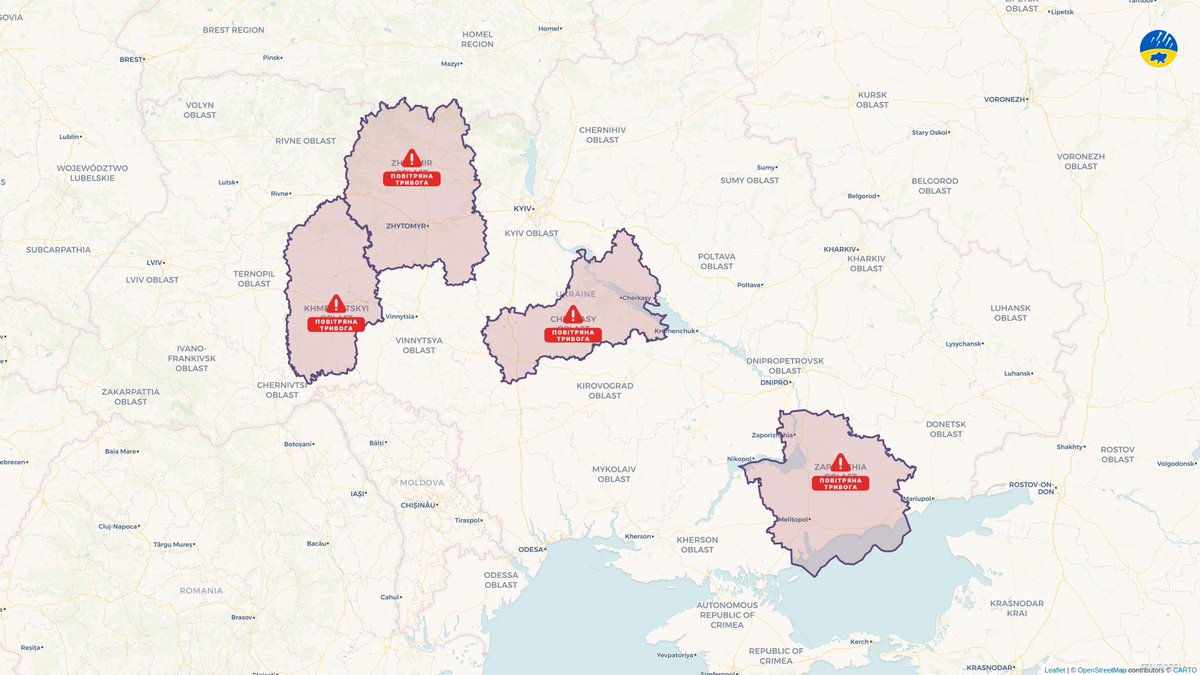 Ukraine Siren Alerts on Twitter: "Ukraine Siren Alert [22/02/2023] 09:06 Zaporizhzhia oblast ...