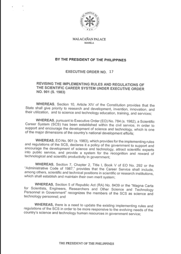 Rappler on Twitter: "President Marcos also issues Executive Order No. 17, which revises the ...
