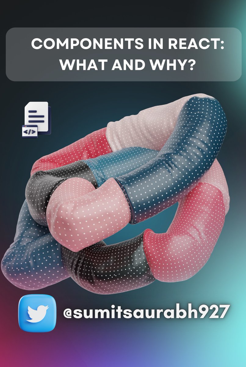 Components are the fundamental units in any React app. In this thread ...