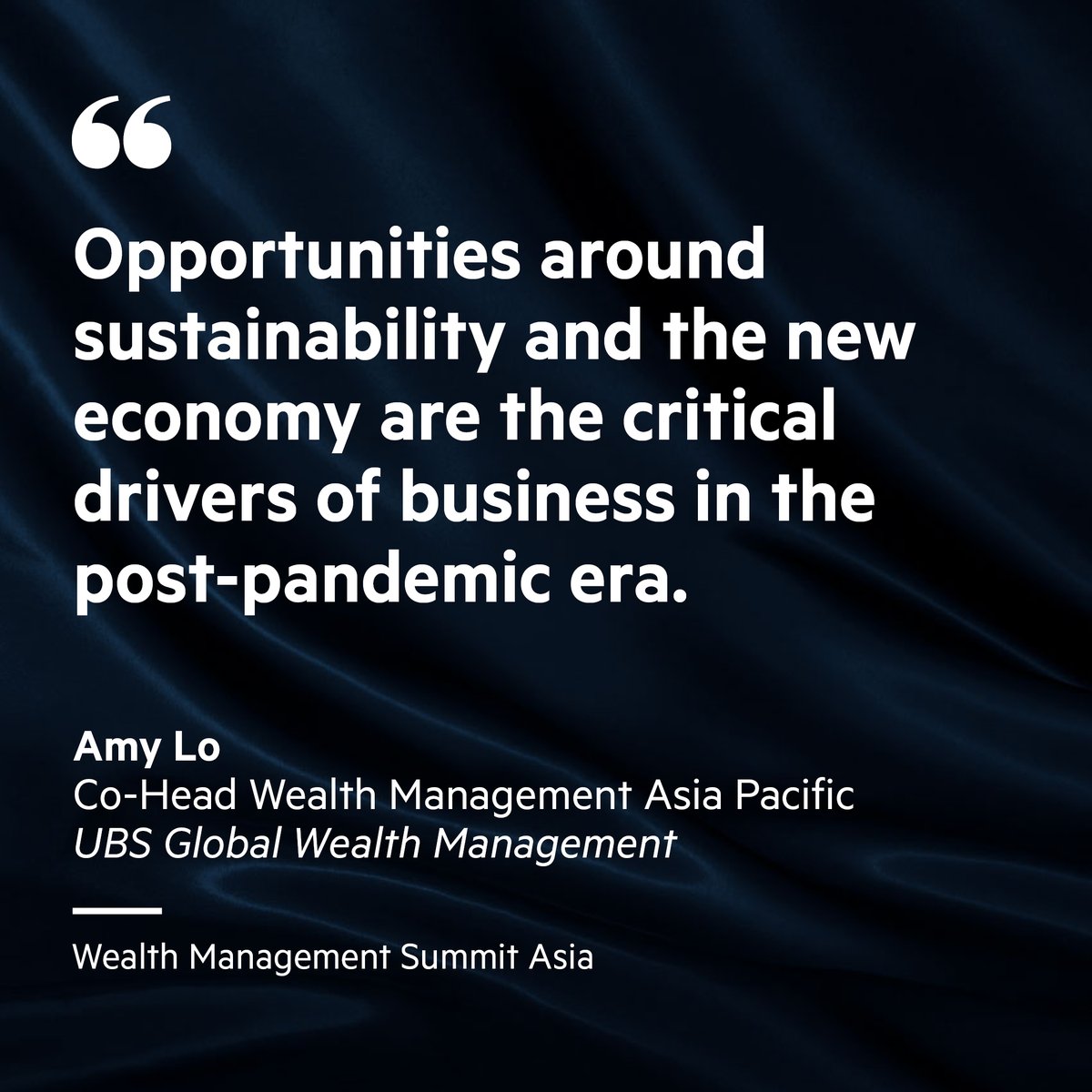 Financial Times Live on Twitter: "Amy Lo, Co-Head Wealth Management Asia Pacific, Global Wealth ...