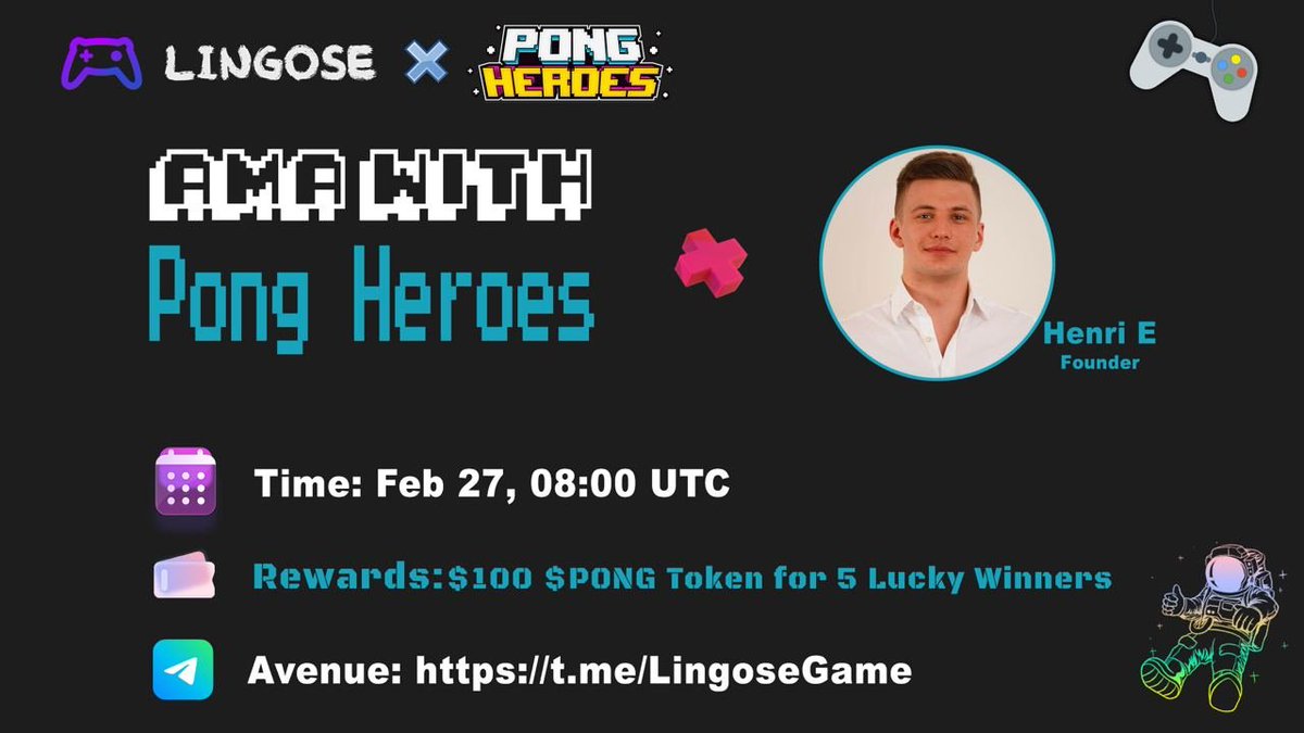 LingoseGame on Twitter: "📣 AMA with @PongHeroes Its mission is to re-introduce the legendary ...