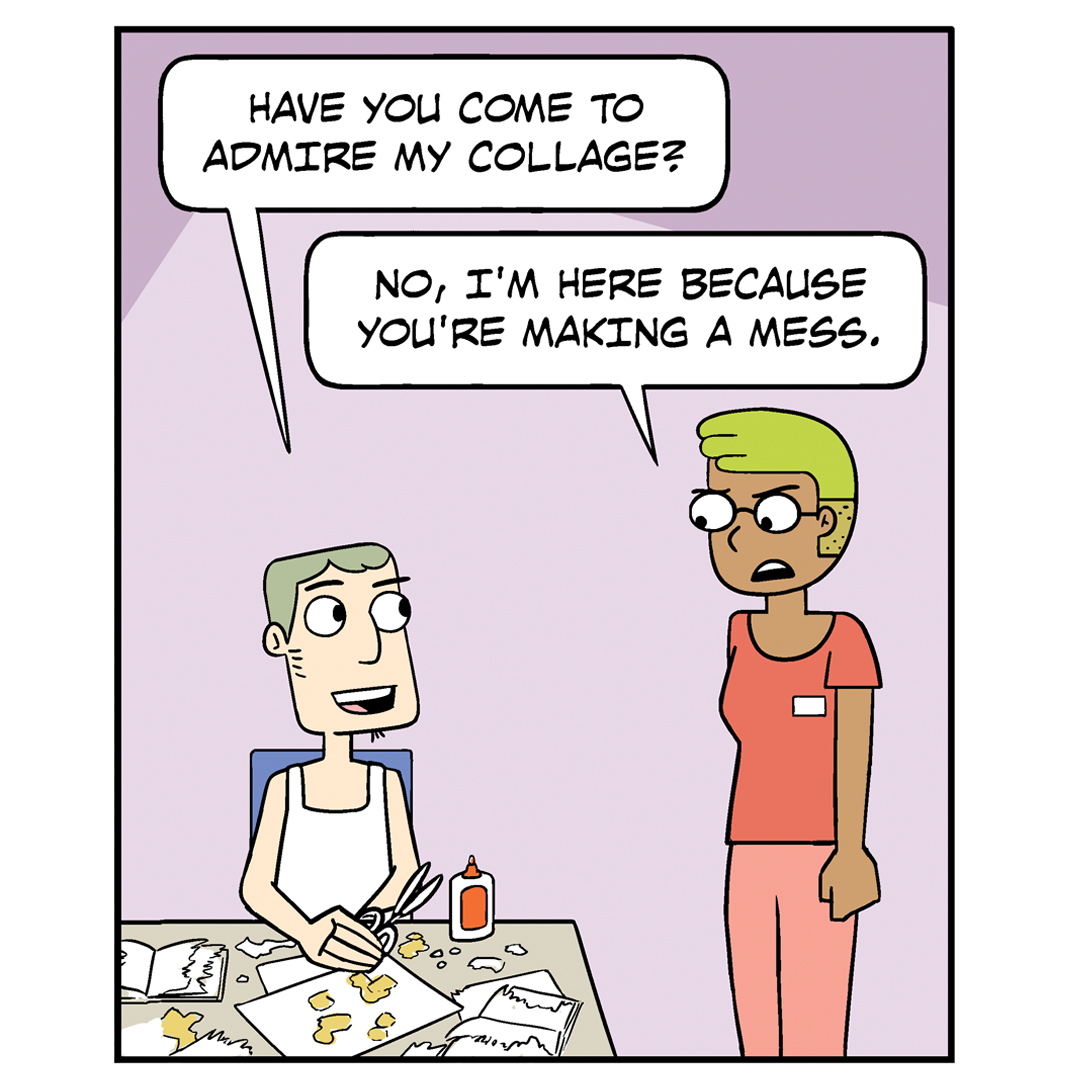 Library Comic on Twitter: "Collage. #librarylife"