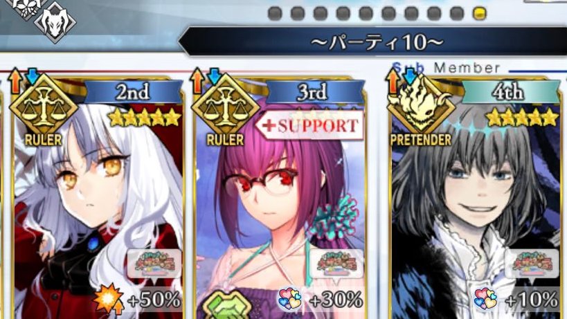 FGOまとめ速報 on Twitter: "取り急ぎ「90++オダチェンなし2ターン周回（※追撃アリ）」 アタッカー LV90カレン 宝具4 黒聖杯+アペンド2 水着スカディ+オベロン ...