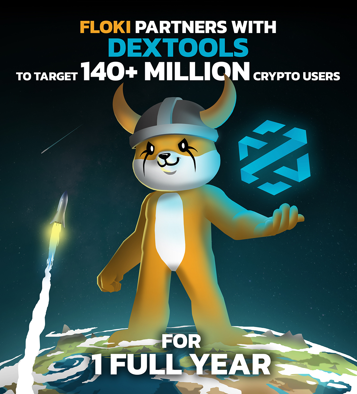 FLOKI on Twitter: "FLOKI PARTNERS WITH DEXTOOLS TO TARGET 140 MILLION+ CRYPTO USERS #Floki has ...