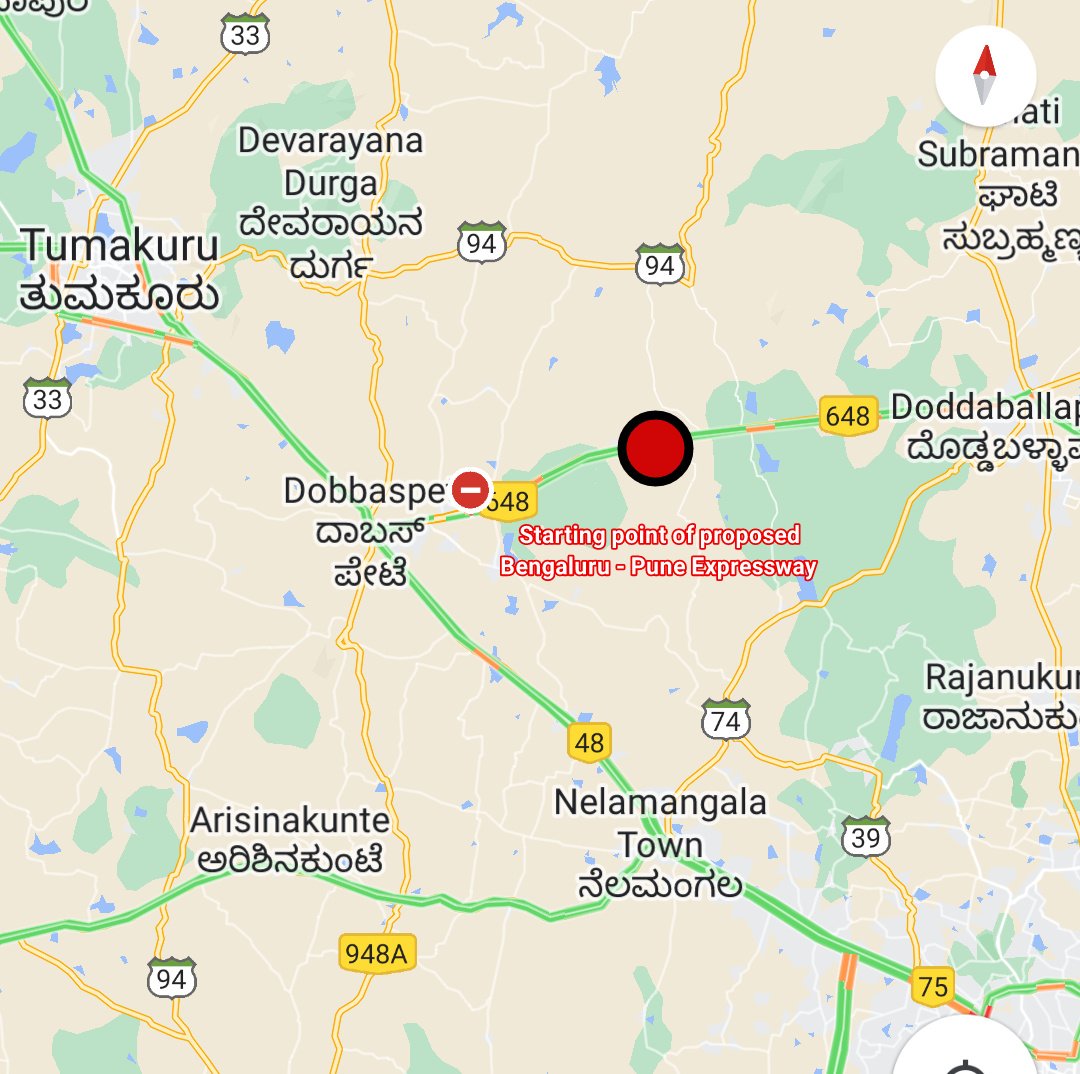 Our Chittoor on Twitter: "So, this is the starting point of Greenfield Pune - Bangalore ...