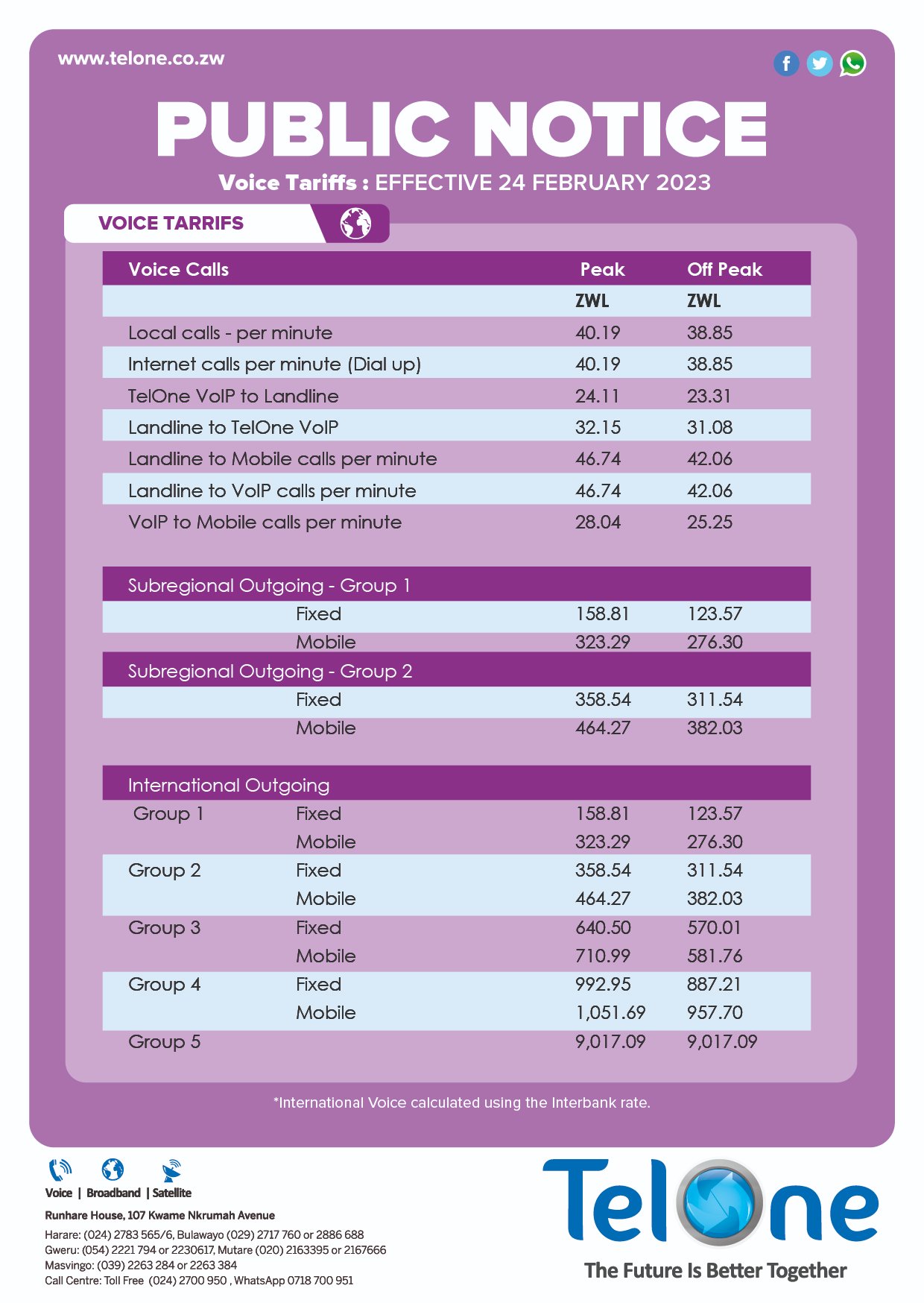 Telone Packages Tel·One (@TelOneZW) / X