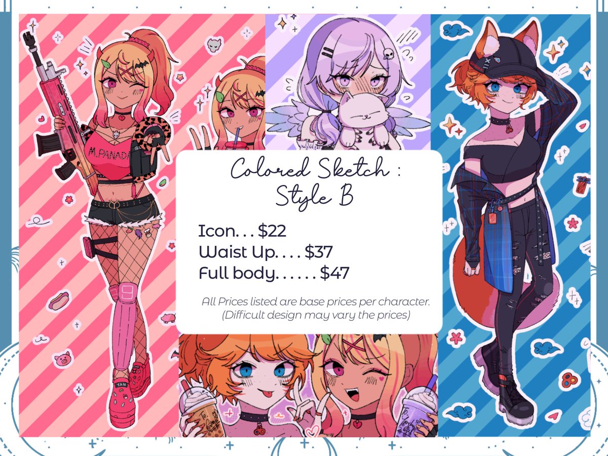 Art Commission Bot on Twitter: "RT @oyasumi_mel: [C0MMISSI0NS OPEN] Hello! i'm Mel. i'm open for ...