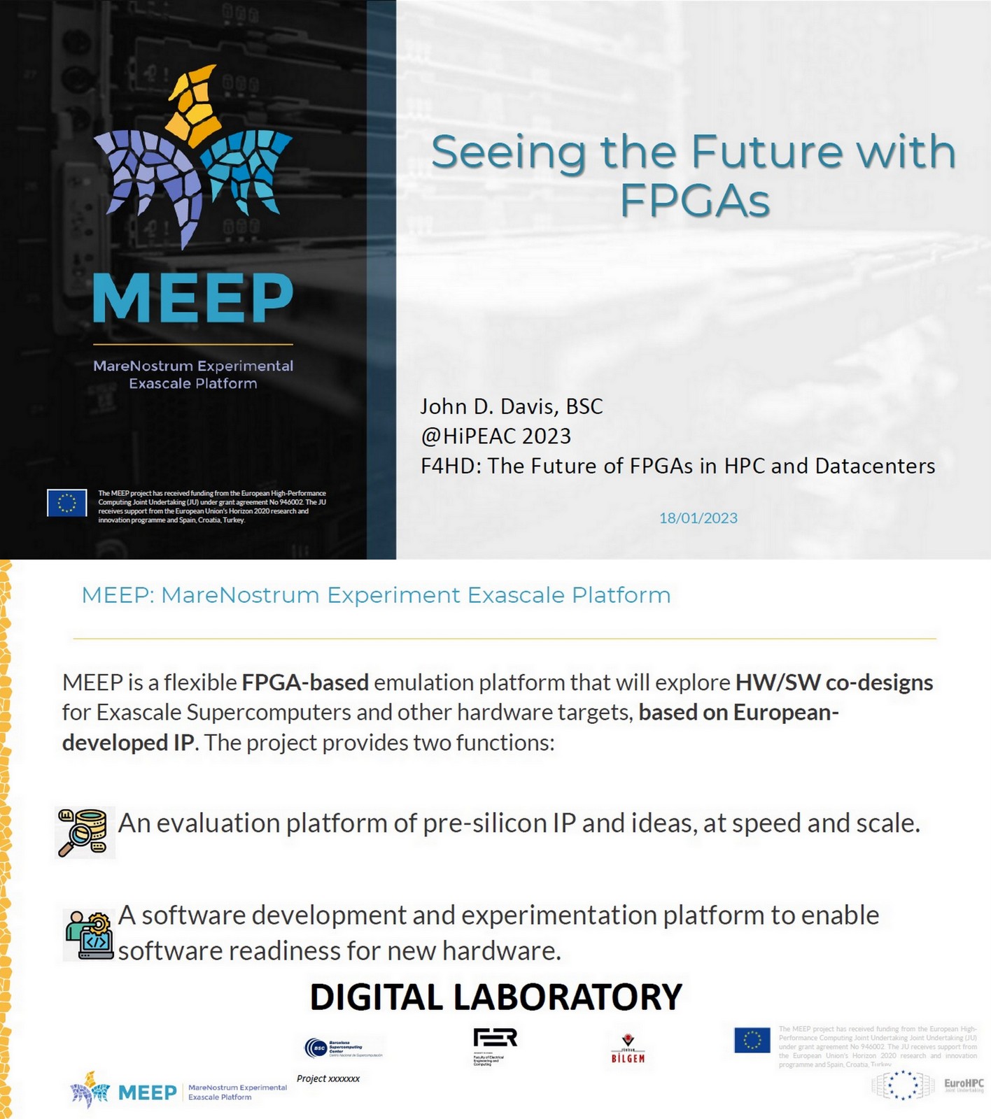OGAWA, Tadashi on Twitter: "=> "Seeing the Future with FPGAs", J. Davis, BSC, F4HD, HiPEAC, Jan ...