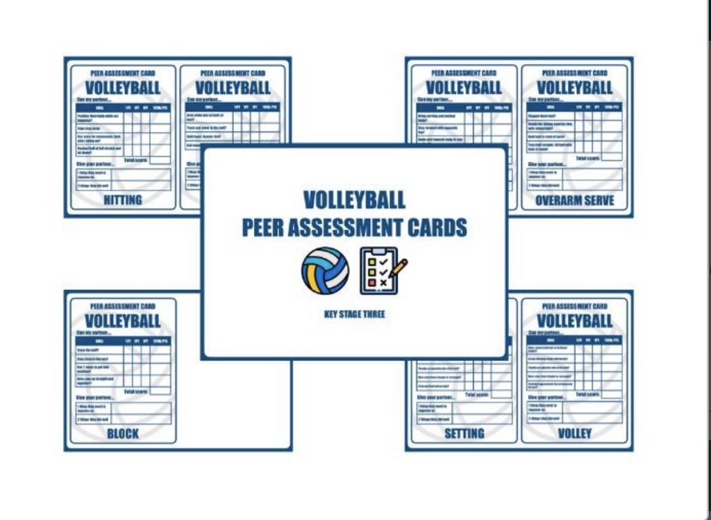 PE Teacher Toolkit on Twitter: "Volleyball - Peer Assessment Cards ...