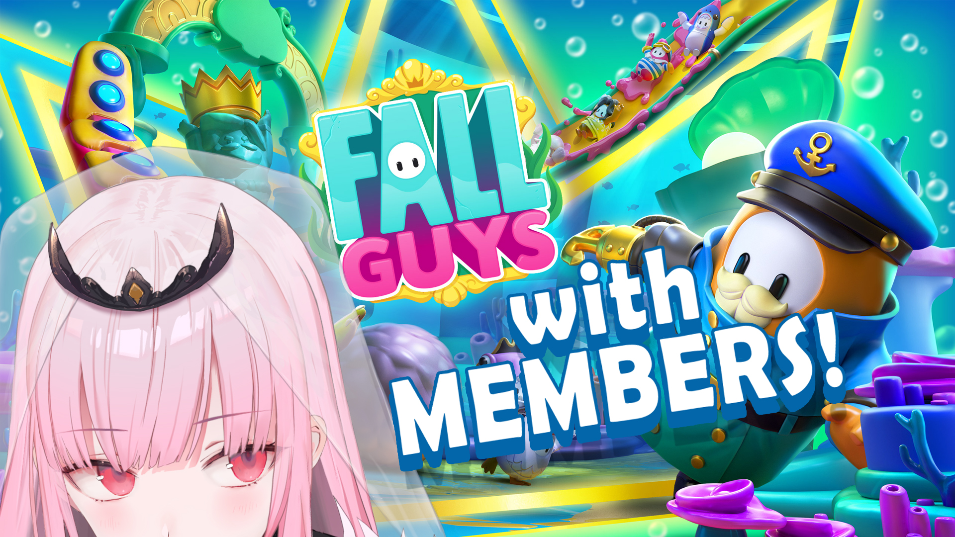 Mori Calliope💀holoEN on Twitter: "【MEMBER'S STREAM】FALL GUYS. Fall Dudes. Come on! We fallin ...