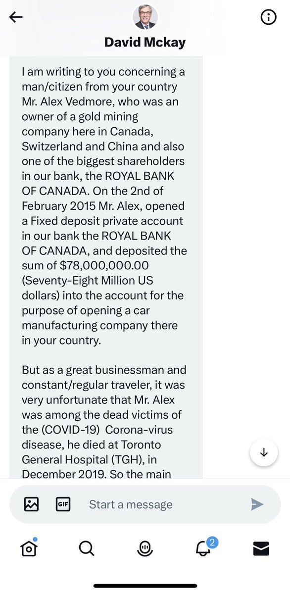 Wait until the @RBC find out that their President and CEO just offered ...