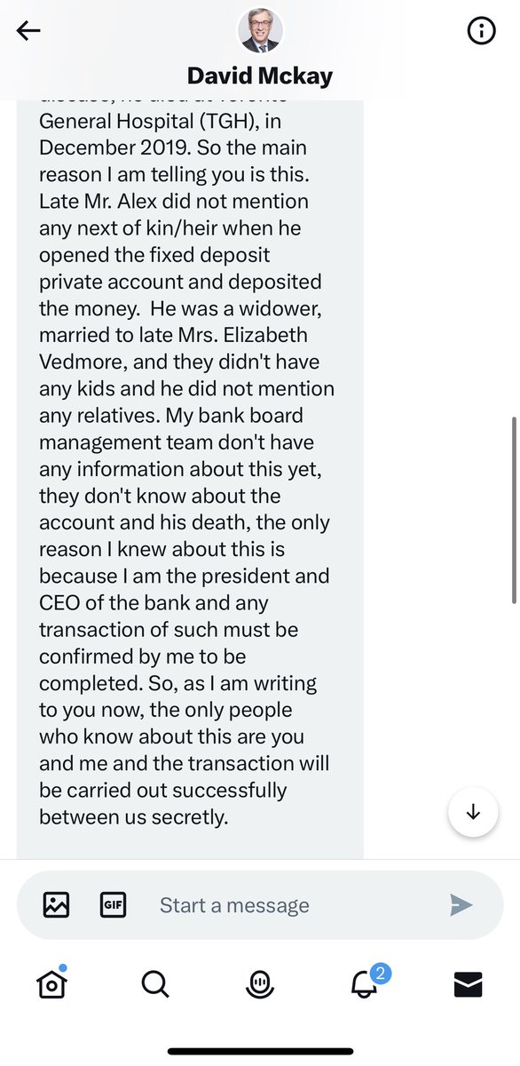 Wait until the @RBC find out that their President and CEO just offered ...