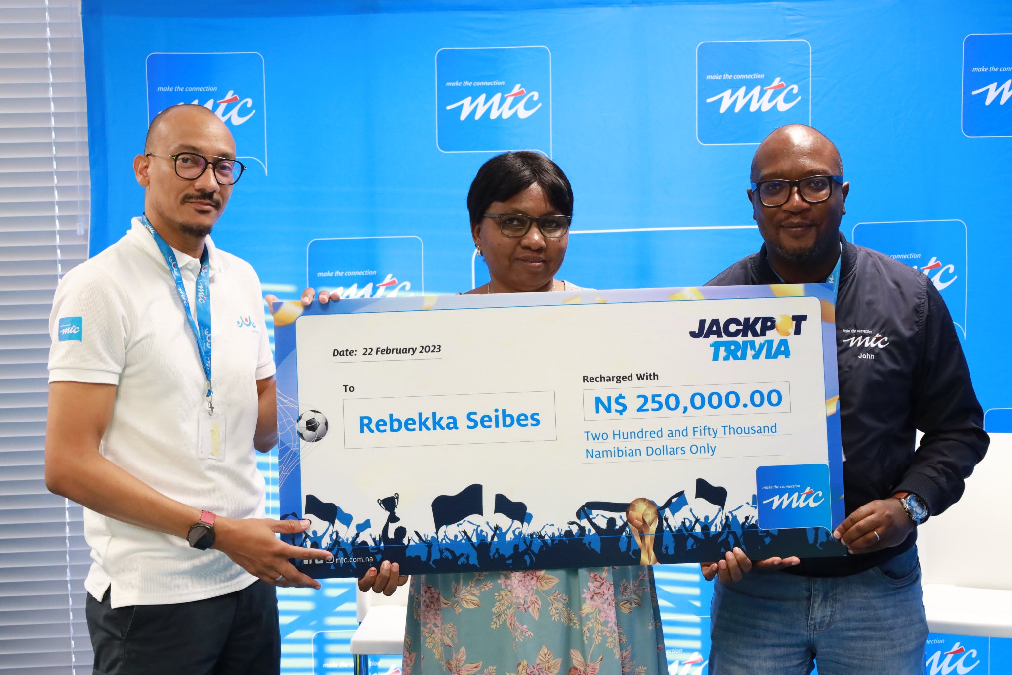 MTC Namibia on Twitter: "Congratulations to our Jackpot Trivia Grand prize winner, Ms. Rebekka ...