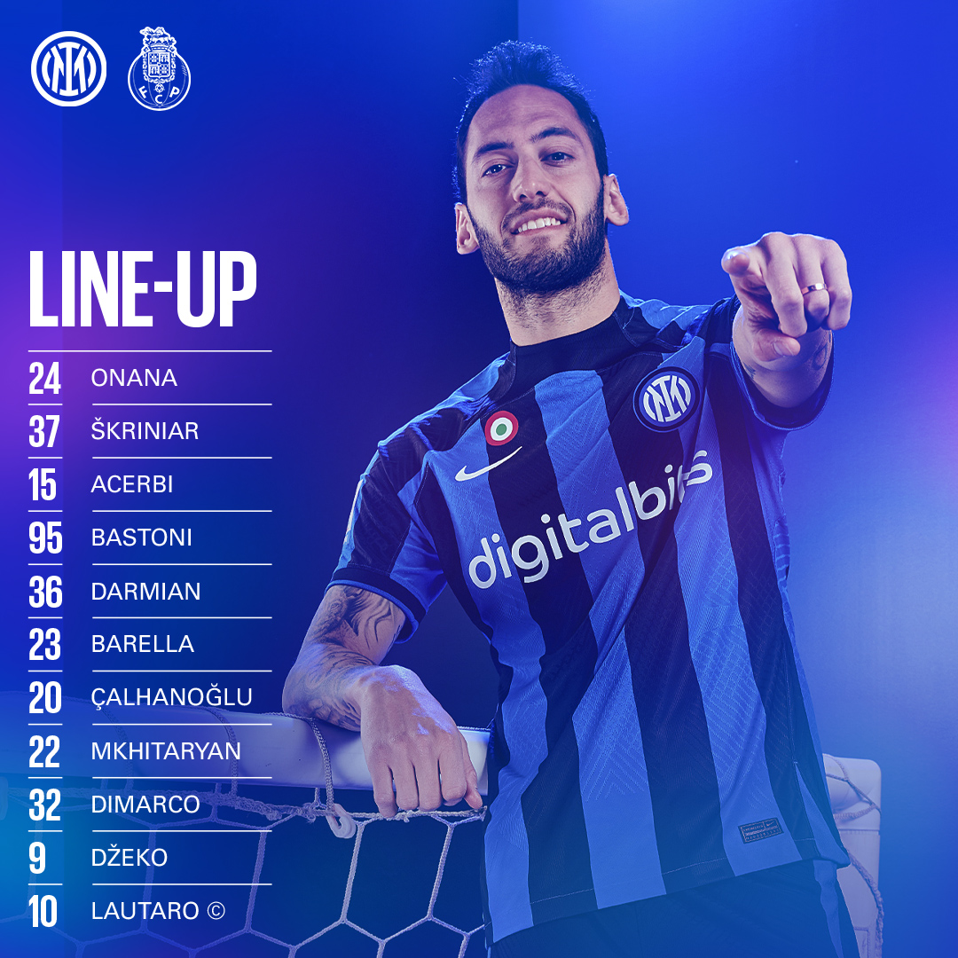 Inter on Twitter: "Here's tonight's team news! 🚨 #InterPorto #UCL #ForzaInter"