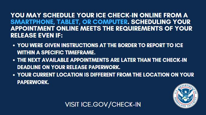 ICE Enforcement and Removal Operations on Twitter: "#DYK: Noncitizens can schedule check-in ...