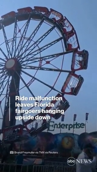 'TREMBLING': Fairgoers were left screaming and stuck upside down as the ...