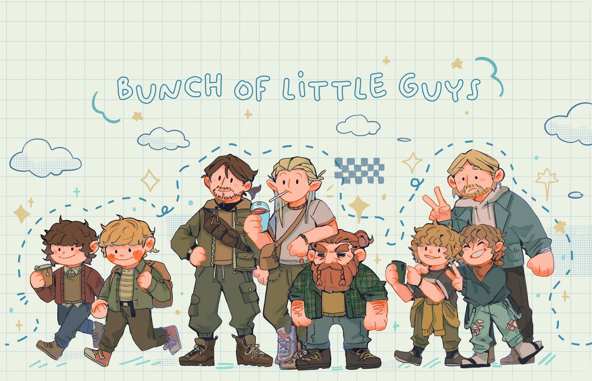 snow miser. 🌻 on Twitter: "RT @tsuyonpu: The Fellowship but they are just a bunch of little guys 💙"