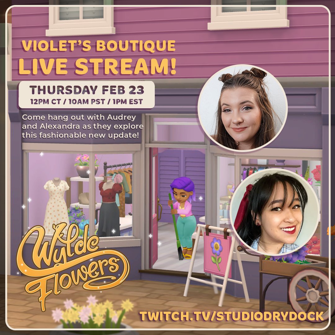 Wylde Flowers 🌸 on Twitter: " A LAUNCH LIVE STREAM! Join Audrey and Alexandra tomorrow as chat ...