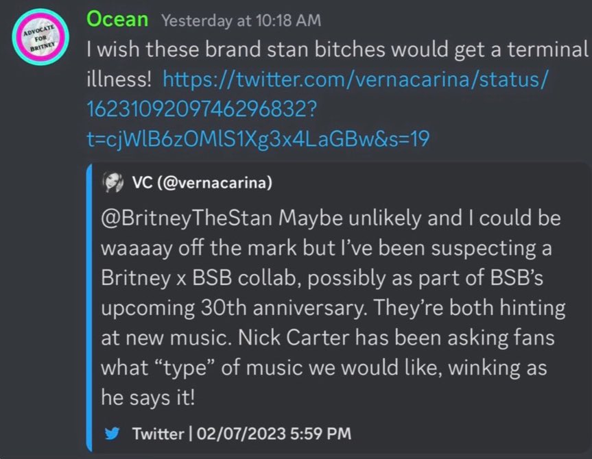 Britney Spears fan account on Twitter: "🚨 Gentle reminder that @TSBrit114 is a dangerous person ...