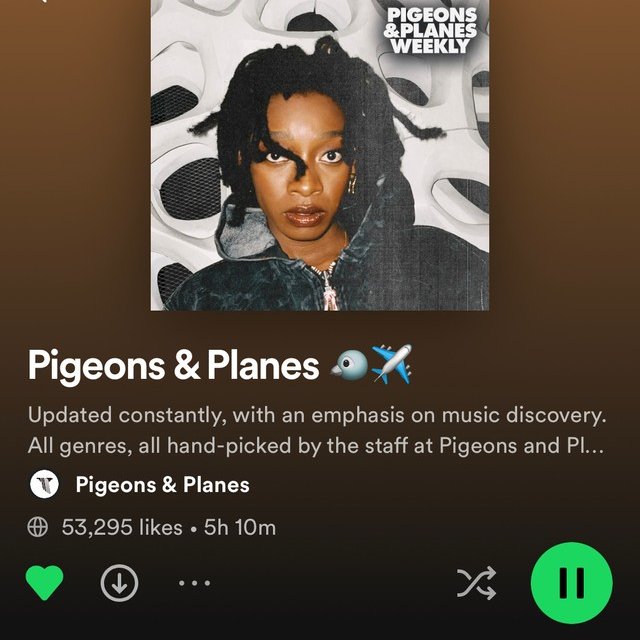 P&P Playlist has been updated🎧https://t.co/fhPojut790 Pigeons & Planes @pigsandplans