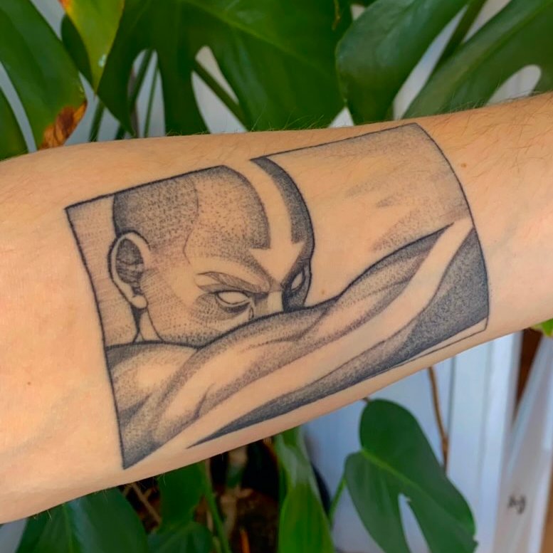 Avatar News On Twitter Someone Got My Fallen Angel Aang Art As A Tattoo 😭 Arm Bvrtekg On Ig