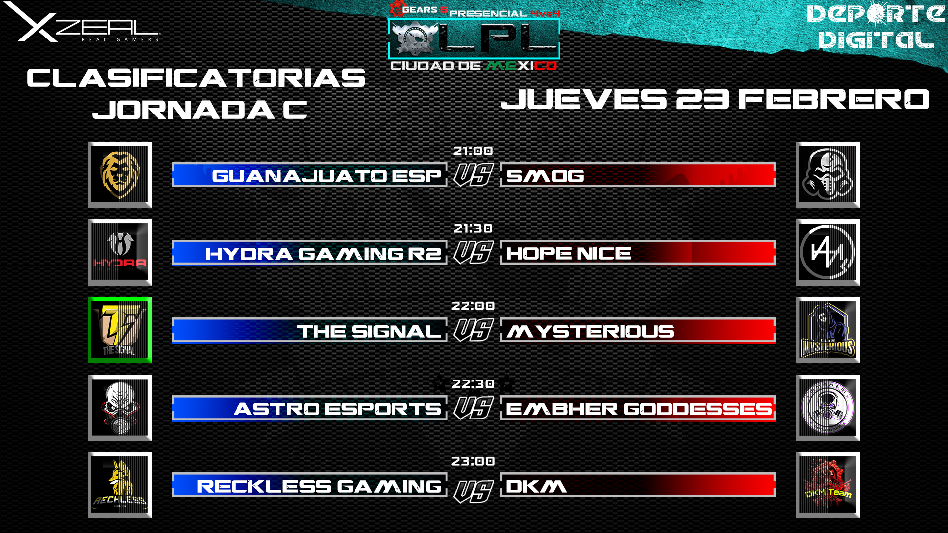 Deporte Digital 01 on Twitter: "JORNADA C CLASIFICATORIAS ONLINE LPL Bo1 ESCALADA patrocinada ...