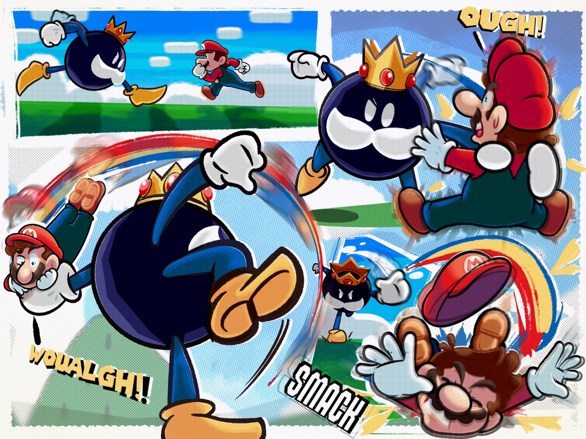 Pixeltoons Jaafar On Twitter Rt Jacobscomix Showdown With King Bob Omb π₯π Mario