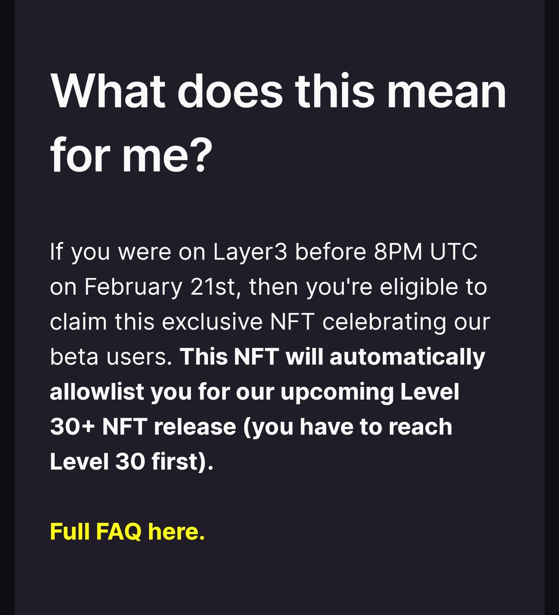 CryptoDuck 🔴 on Twitter: "เคลมฟรี มีเกียรติ: "Elite Early Adopter" NFT จาก Layer3 👉 https ...