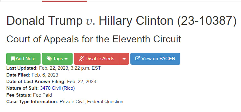 Real Ben on Twitter: "RT @realjusthuman: Trump has appealed his Civil RICO case against Hillary ...