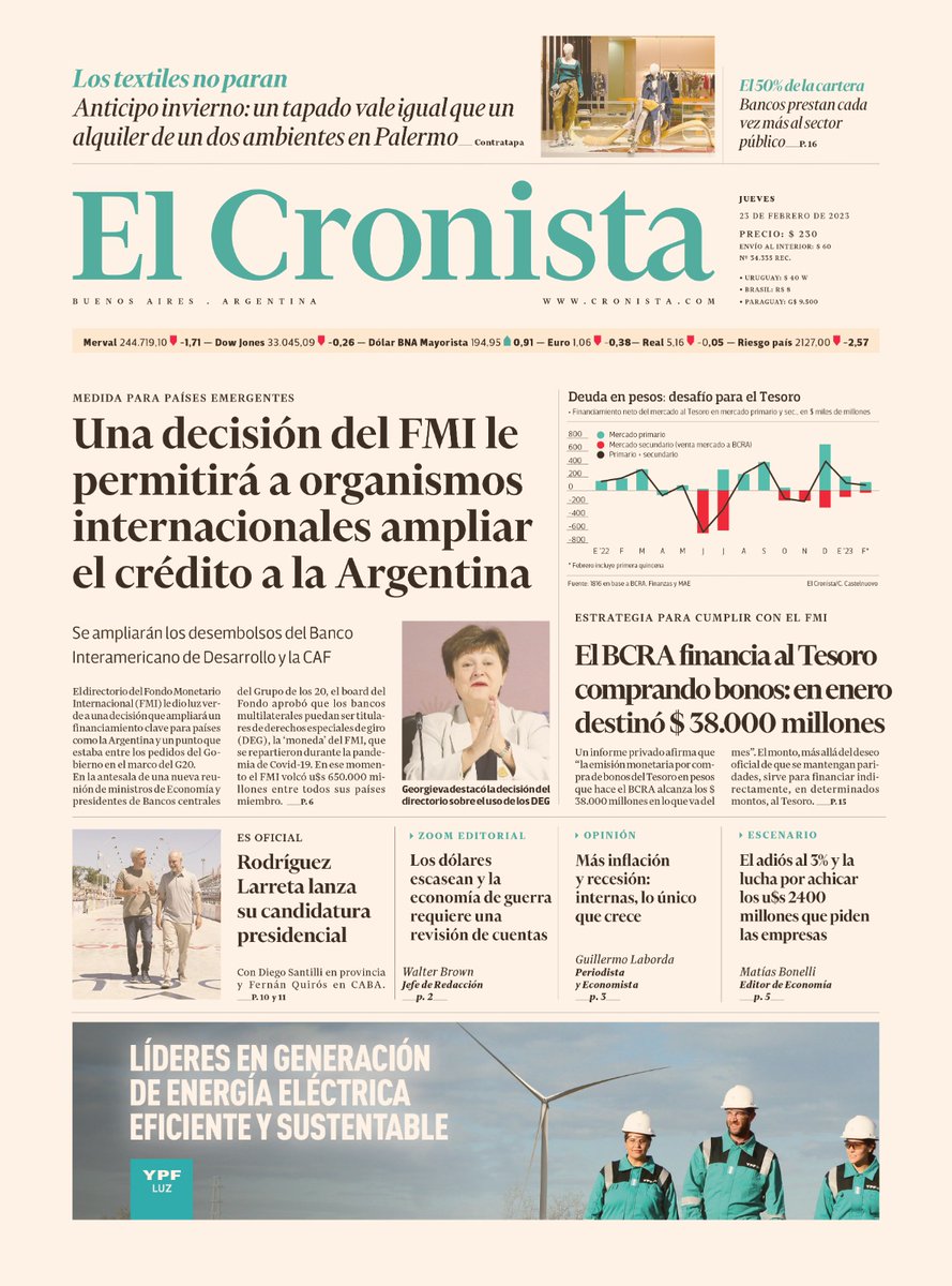 El Cronista on Twitter: "Leé nuestra edición digital del 23/02 👉 https://elcronista.pressreader ...