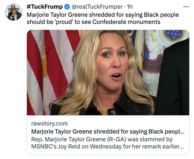 Mrs W PARODY PARODY lest Our Musky Lord ban me on Twitter: "RT @QuoteDigging: " Marjorie Taylor ...