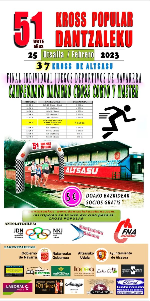 Federación Atletismo Navarra on Twitter: Federación Atletismo Navarra on Twitter: