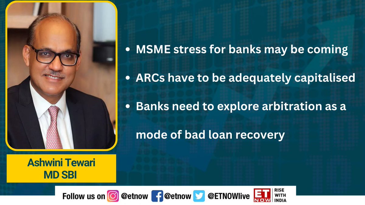 State Bank of India on Twitter: "RT @ETNOWlive: #NewsAlert | "Banks need to explore arbitration ...