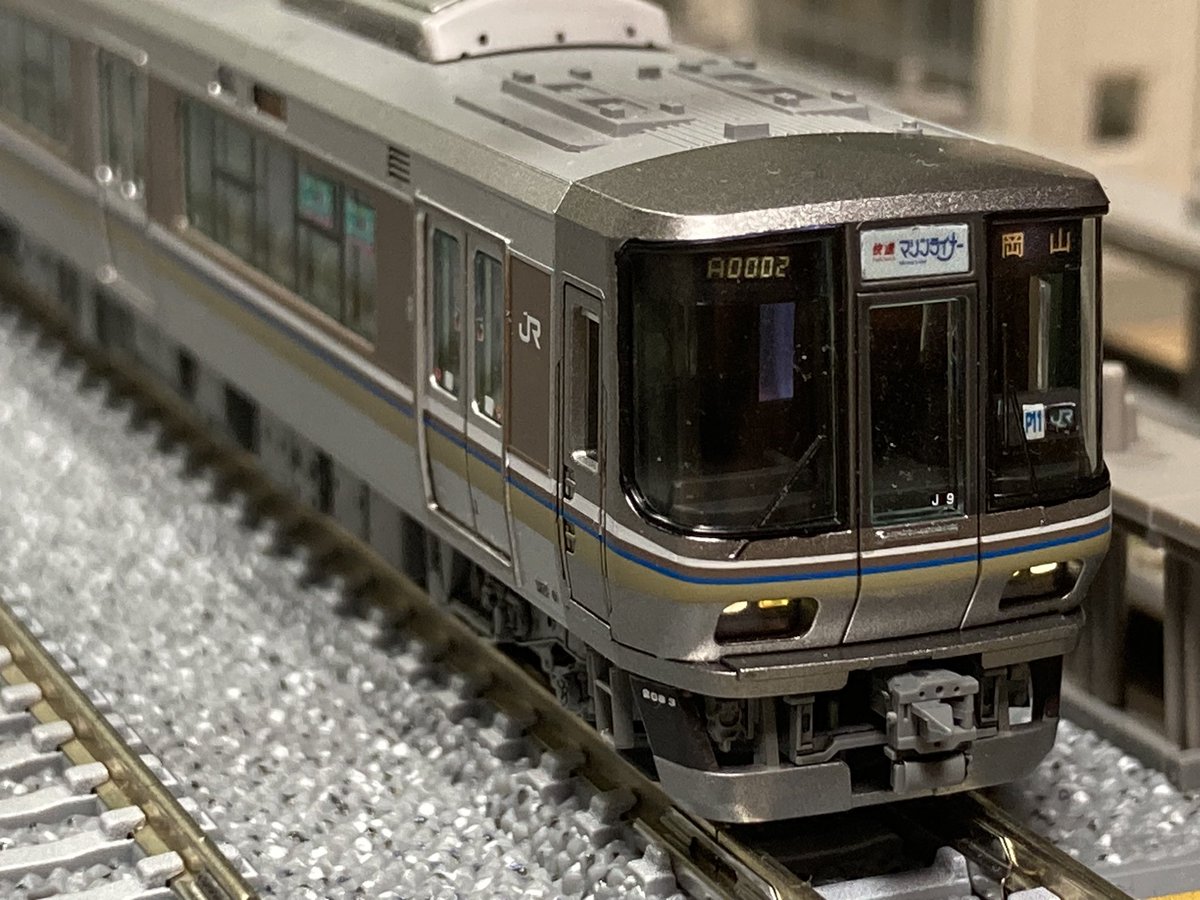 JA25 on Twitter: "223系P11編成 完成 京都のP編成ではなく2007年のP1サハ増結期間中に踏切事故で急遽発生したJ9クモハ＋J3サハ＋P1の組成 J9クモハをP1クモハ ...