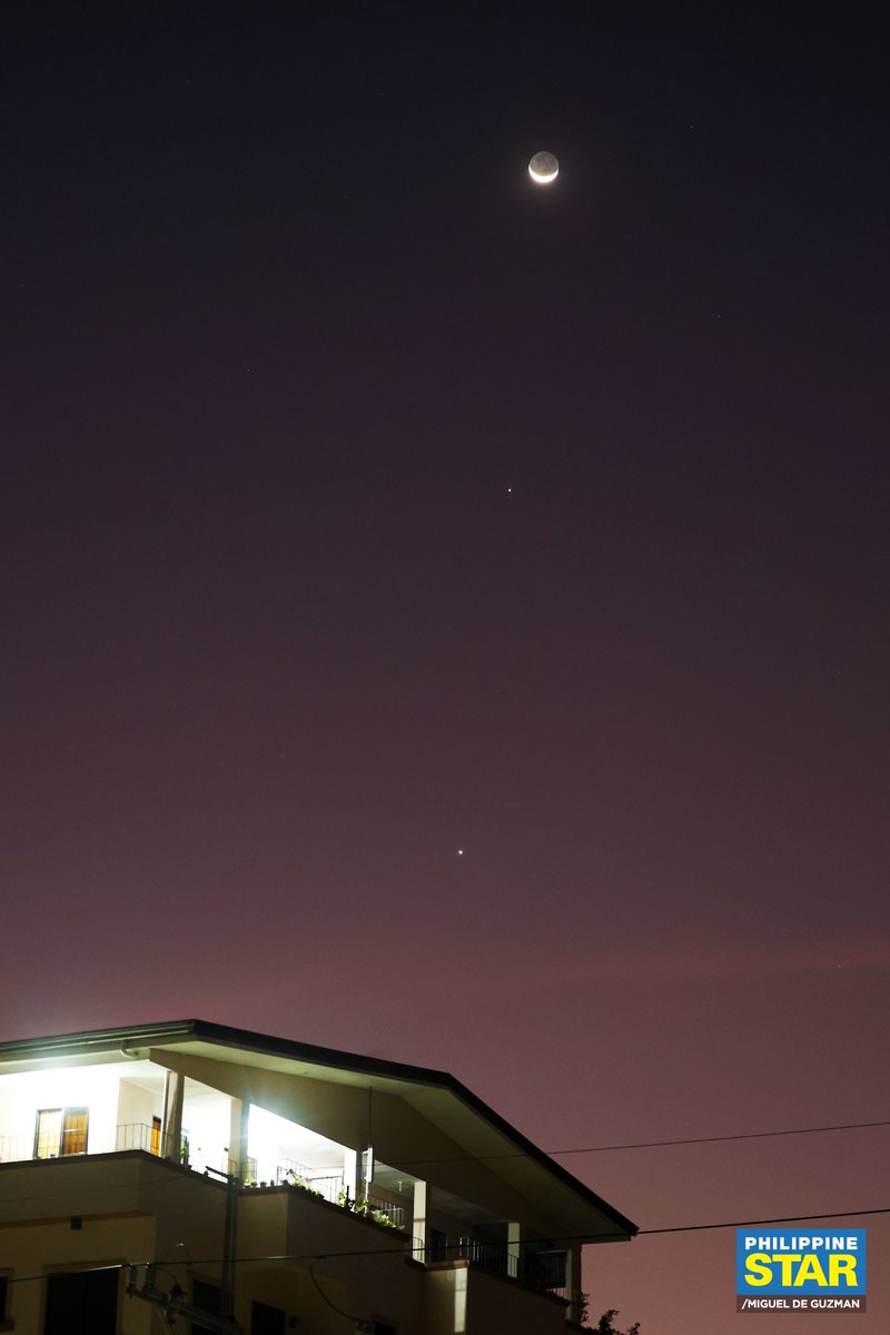 The Philippine Star on Twitter: "WHEN MOON MEETS JUPITER AND VENUS 🌙 LOOK: The waxing crescent ...