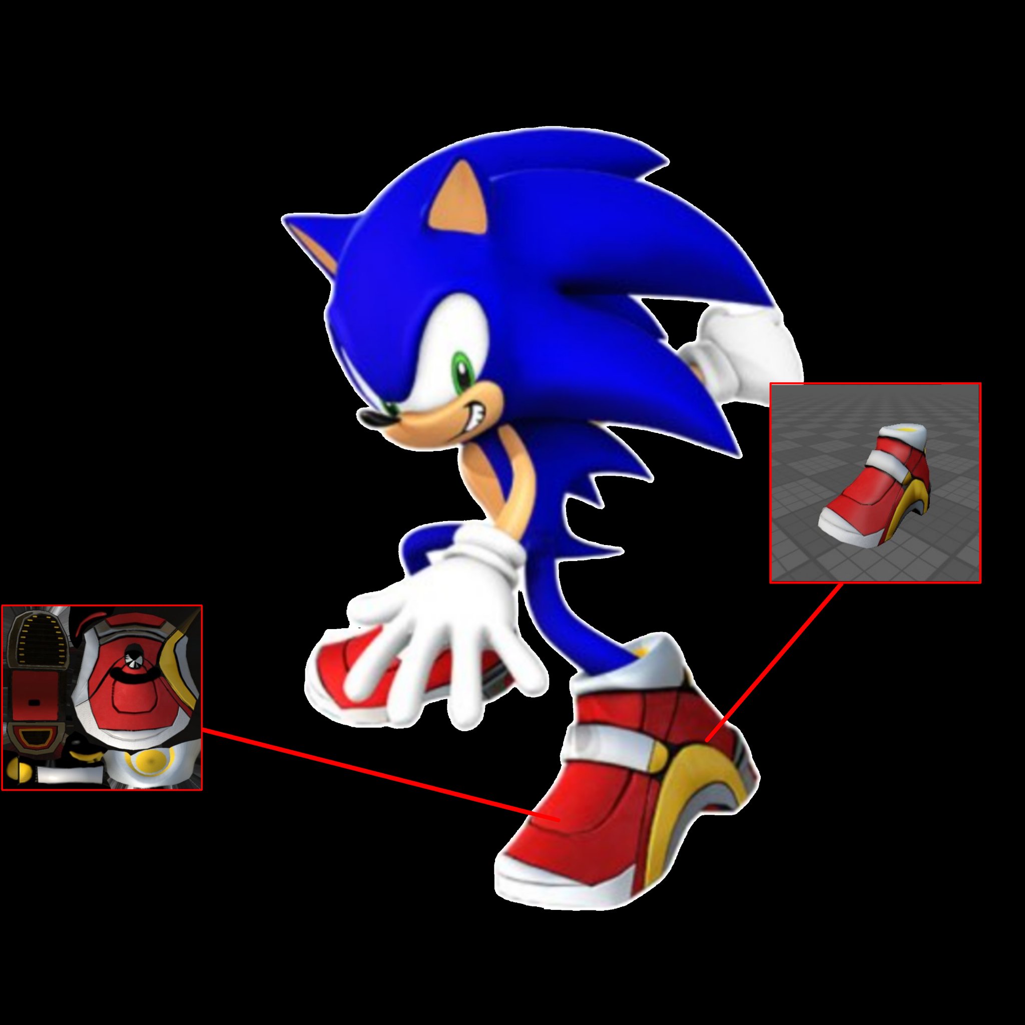 Sonic Soap Shoes 3d