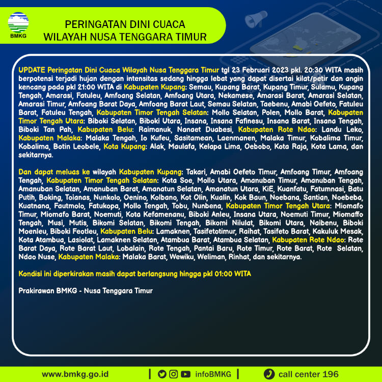 Bmkg On Twitter Update Peringatan Dini Cuaca Wilayah Nusa Tenggara