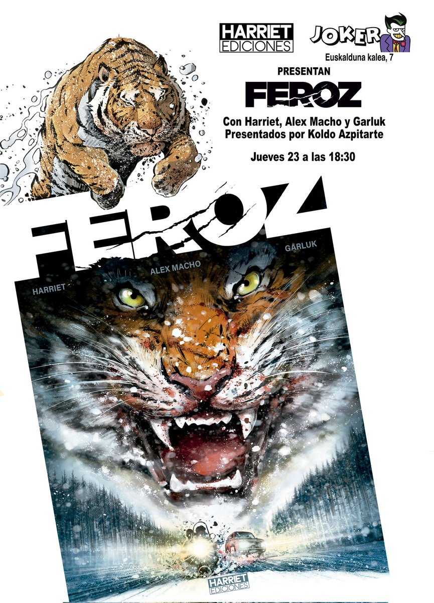 Un libro al día on Twitter: "RT @comicsjoker: ¡Hoy tenemos presentación! Ven a conocer "Feroz ...