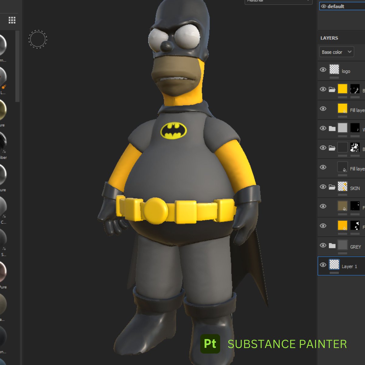 Adobe Substance 3D on Twitter: "RT @M_Halawany_: Introducing Bat-homer as the Caped Crusader in ...