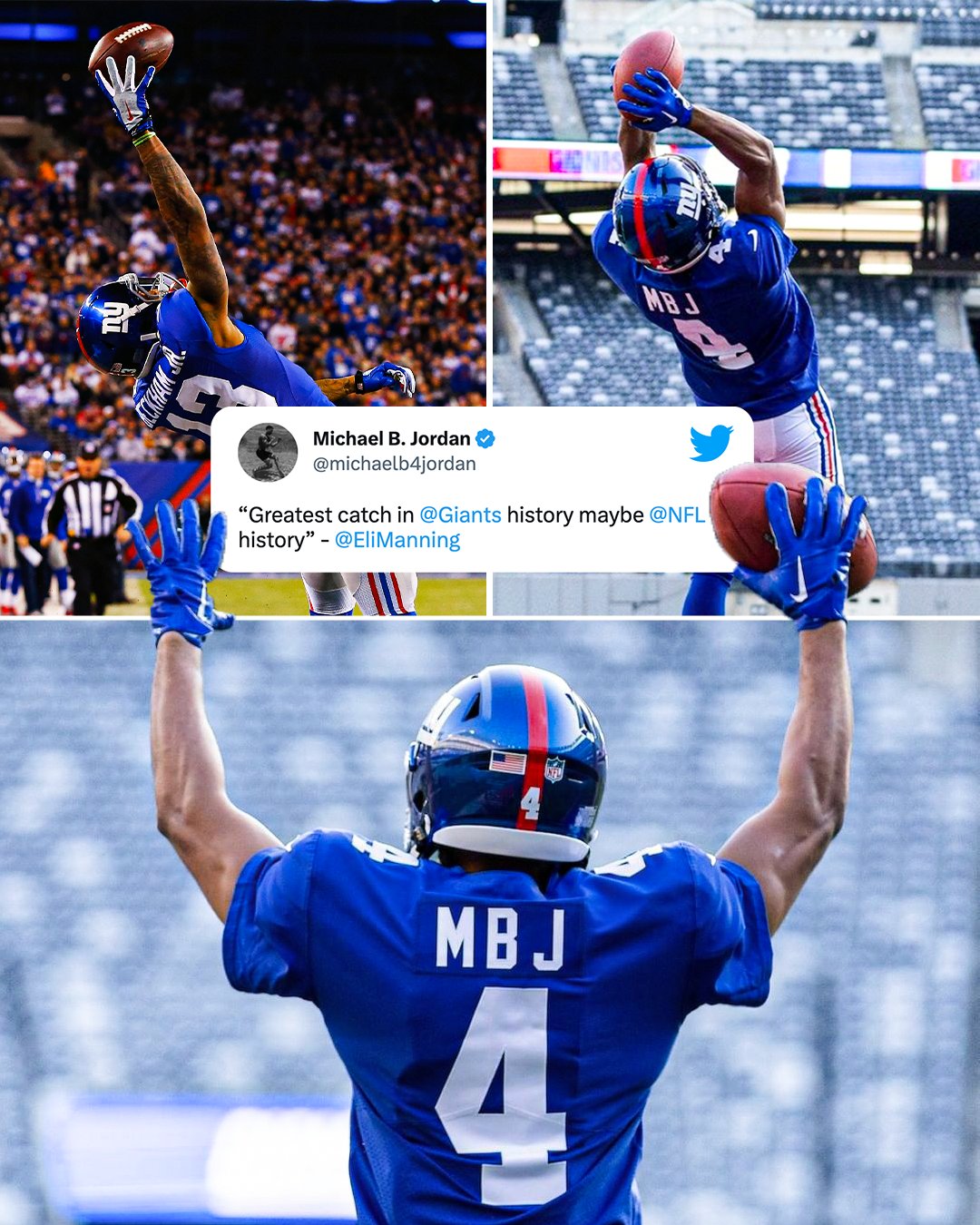 SportsCenter on Twitter: "Michael B. Jordan recreated @obj's catch 👀 (📸: @Giants, h/t ...