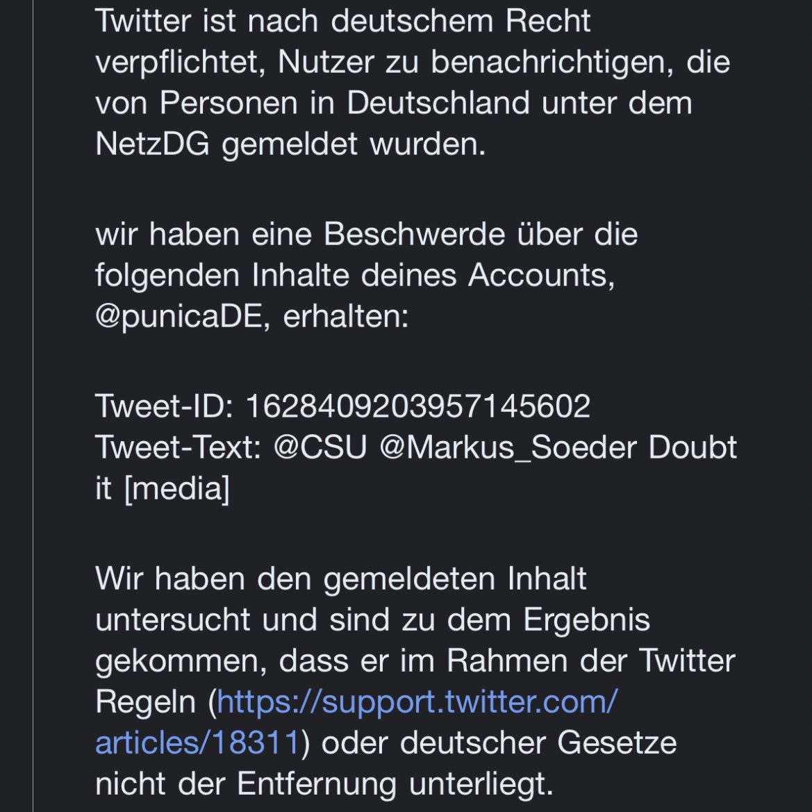 Punica on Twitter: "Nice try Markus"