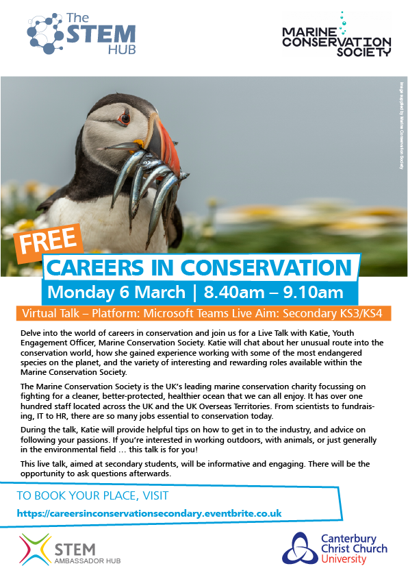 Sussex STEM on Twitter: "Join @mcsuk Katie & hear about her unusual route into #conservation ...
