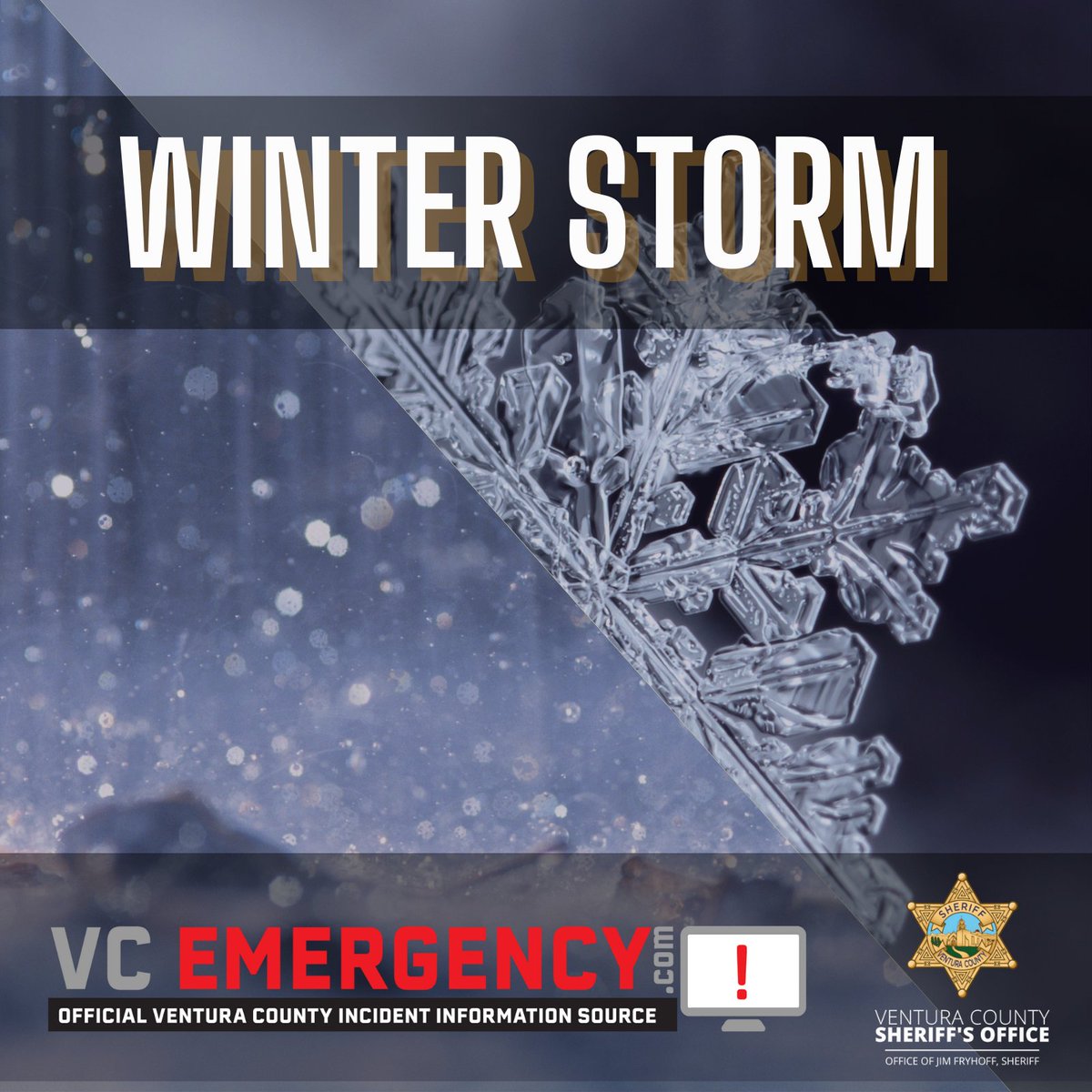 Ventura County Sheriff On Twitter A Winter Storm Will Bring Heavy