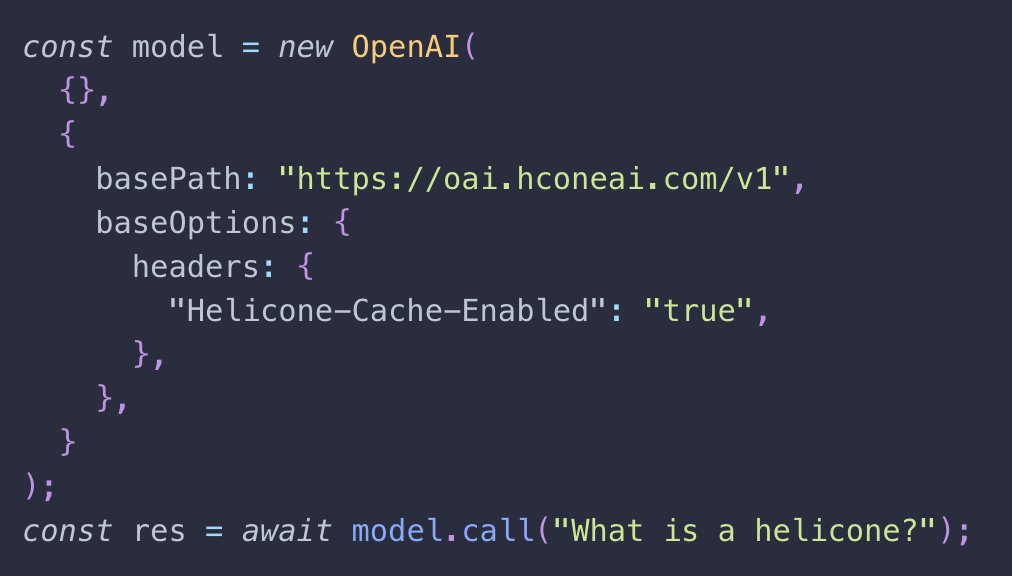 langchain on Twitter: "RT @helicone_ai: LangChainJS support 🚀 LangChian + Helicone edge caching ...