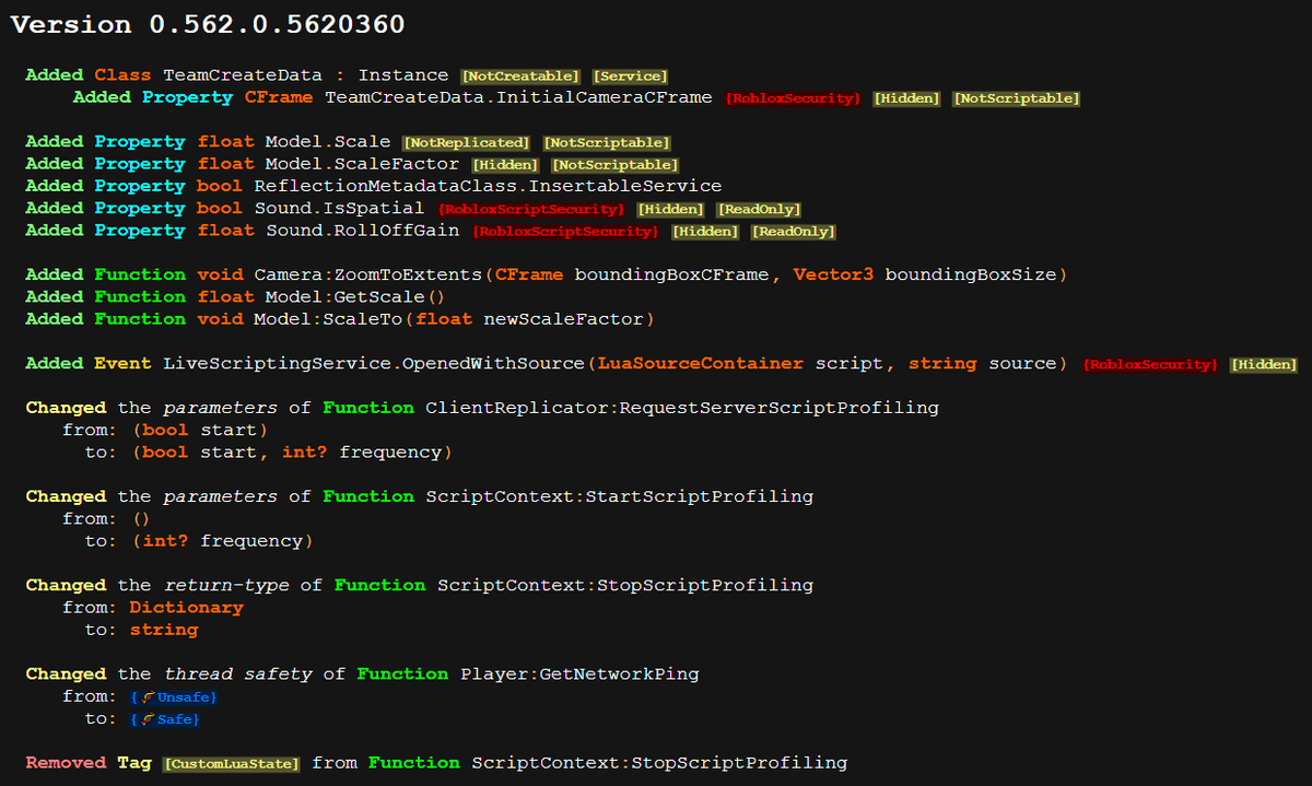 Max ¯\_(ツ)_/¯ on Twitter: "And finally the changes for Roblox v562 https://maximumadhd.github.io ...
