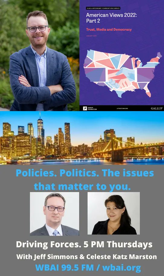 Driving Forces on Twitter: "Why is trust in media decreasing? On today's Driving Forces on @WBAI ...