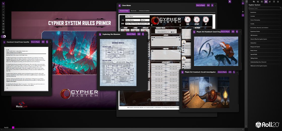 Monte Cook Games on Twitter: "RT @roll20app: 💫 Unleash your creativity with Cypher System by ...