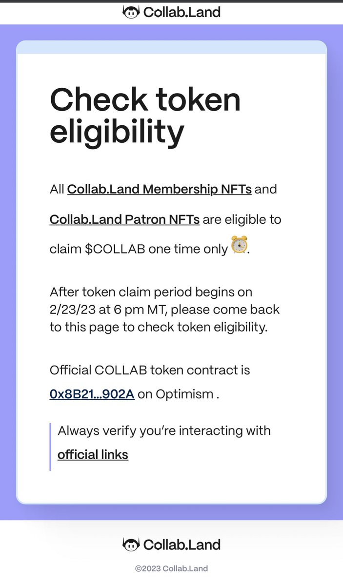 GA DAO🍥 on Twitter: "🥁Claim $COLLAB Token #Airdrop 🪂 👉https://wagmi.collab.land/eligibility How ...