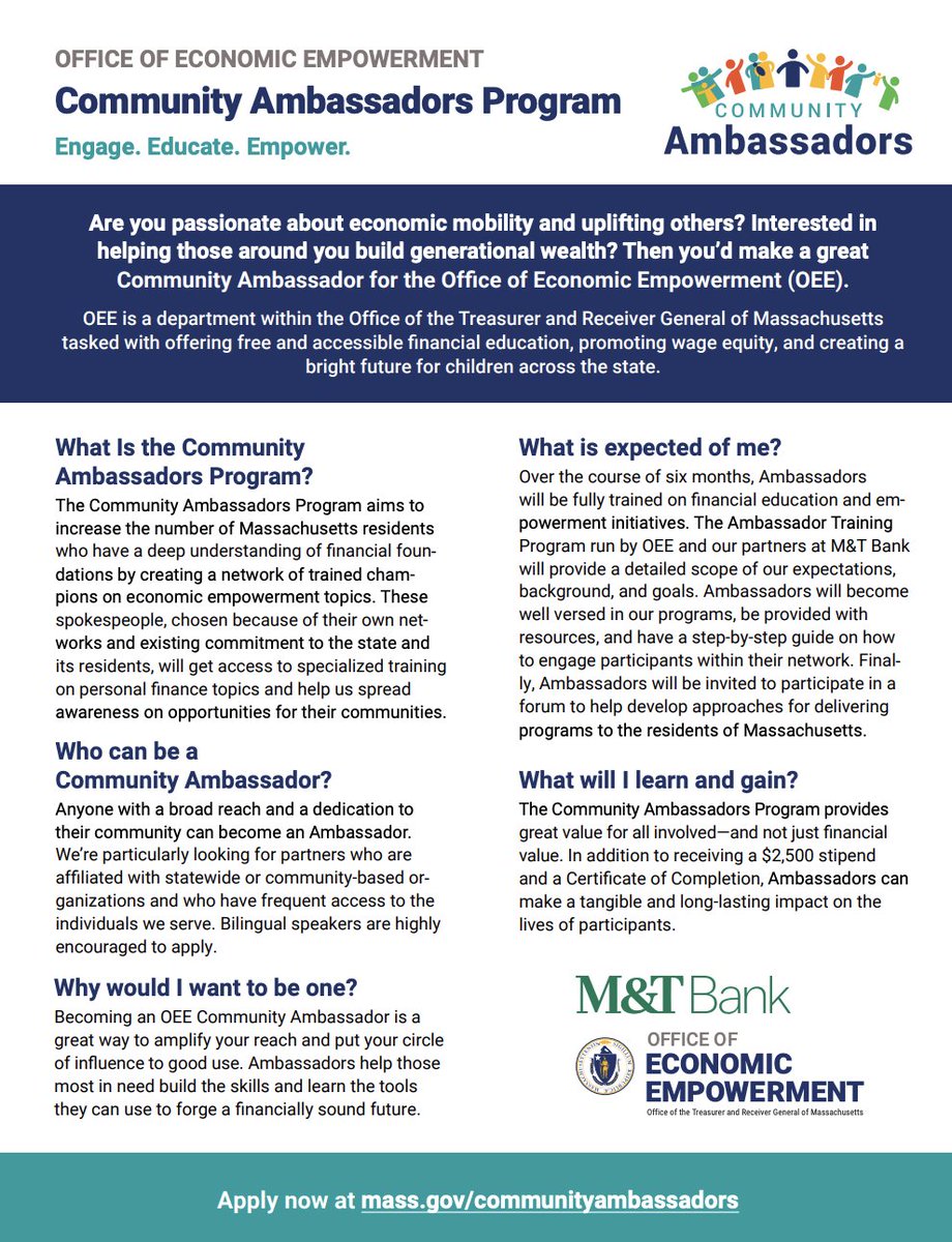 Senator Adam Gomez on Twitter: "Looking to uplift your community? Apply for the Office of ...